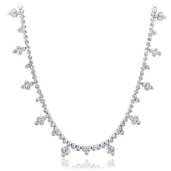 Renaissance Diamond Eternity Necklace, 18K Gold